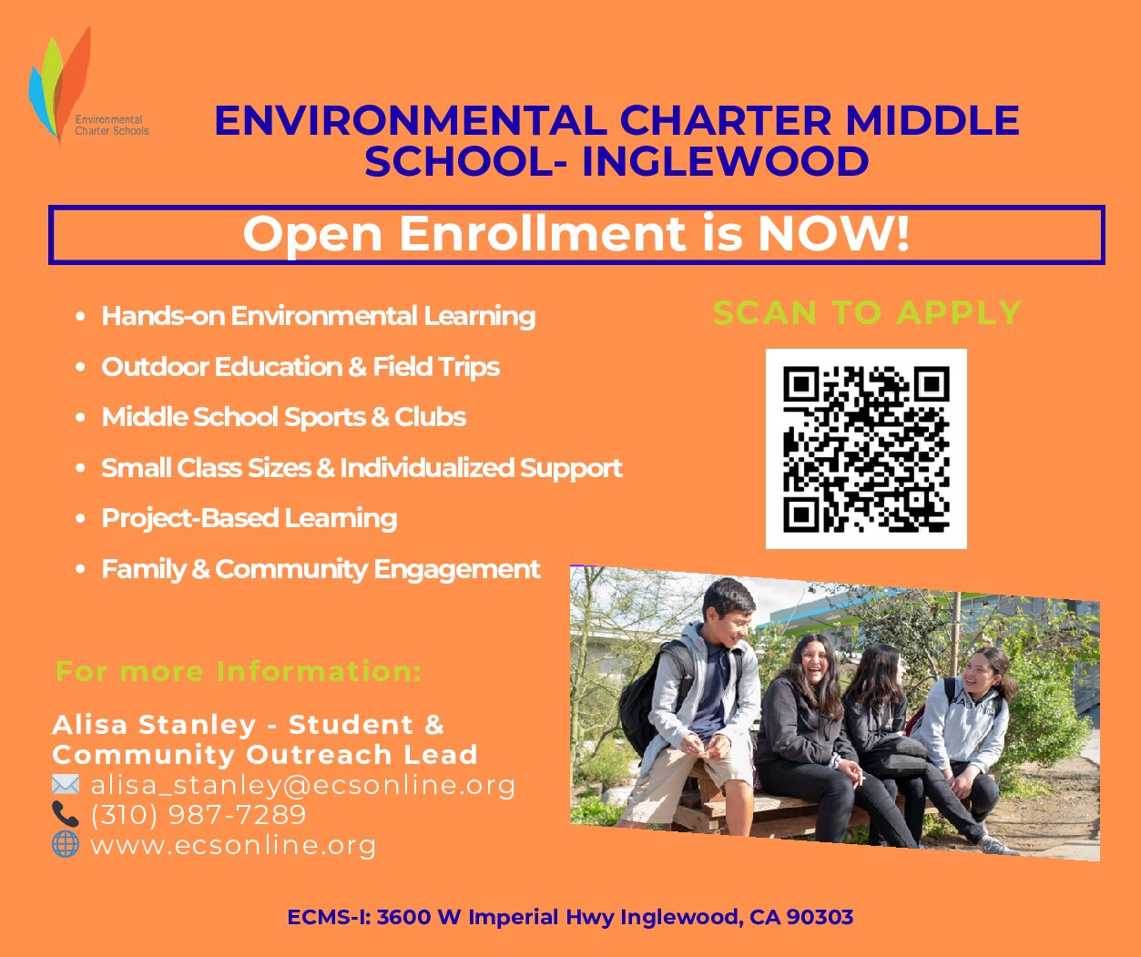 ECMS-I 20262027 Open Enrollment – Environmental Charter Schools