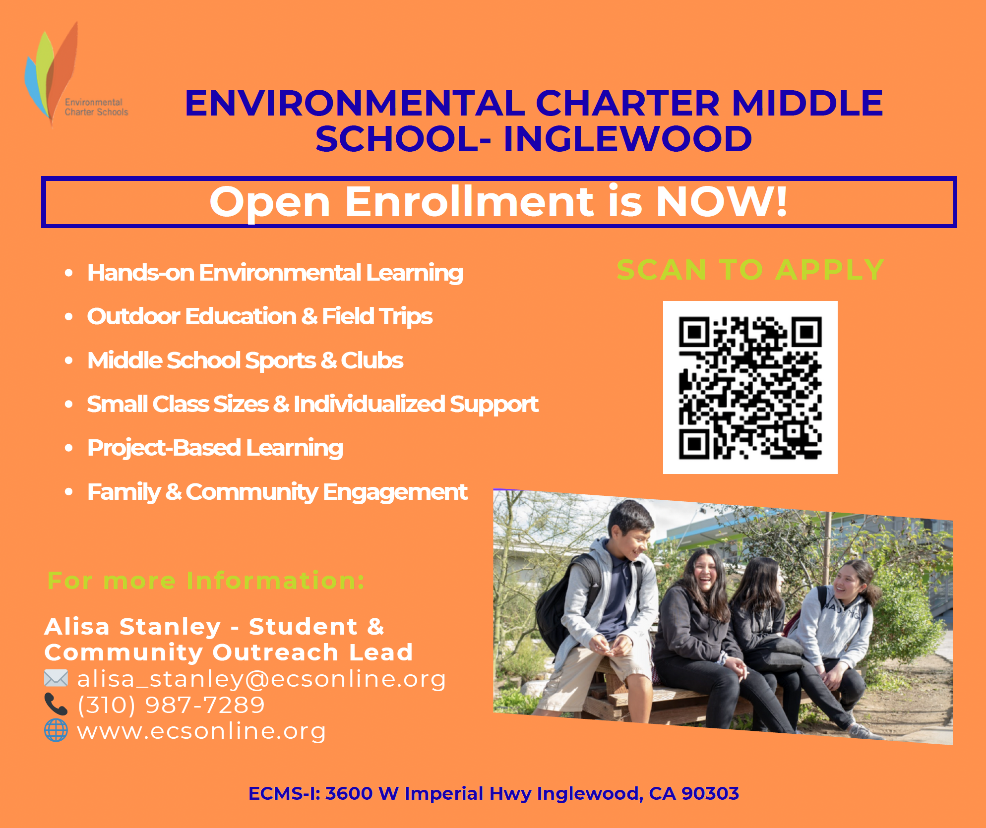 Open Enrollment is NOW! – Environmental Charter Schools